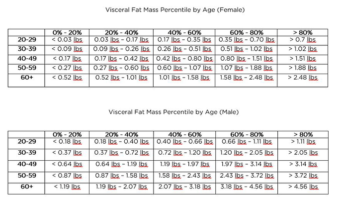 Visceral fat stats, broken down by age and gender - Resources ...